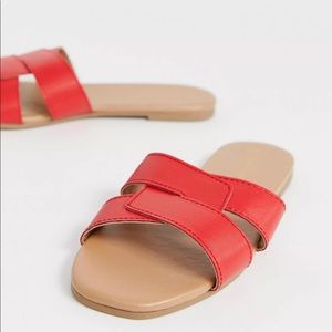 New Look | Shoes | Red New Look Slider Sandal Sz 7 | Poshmark